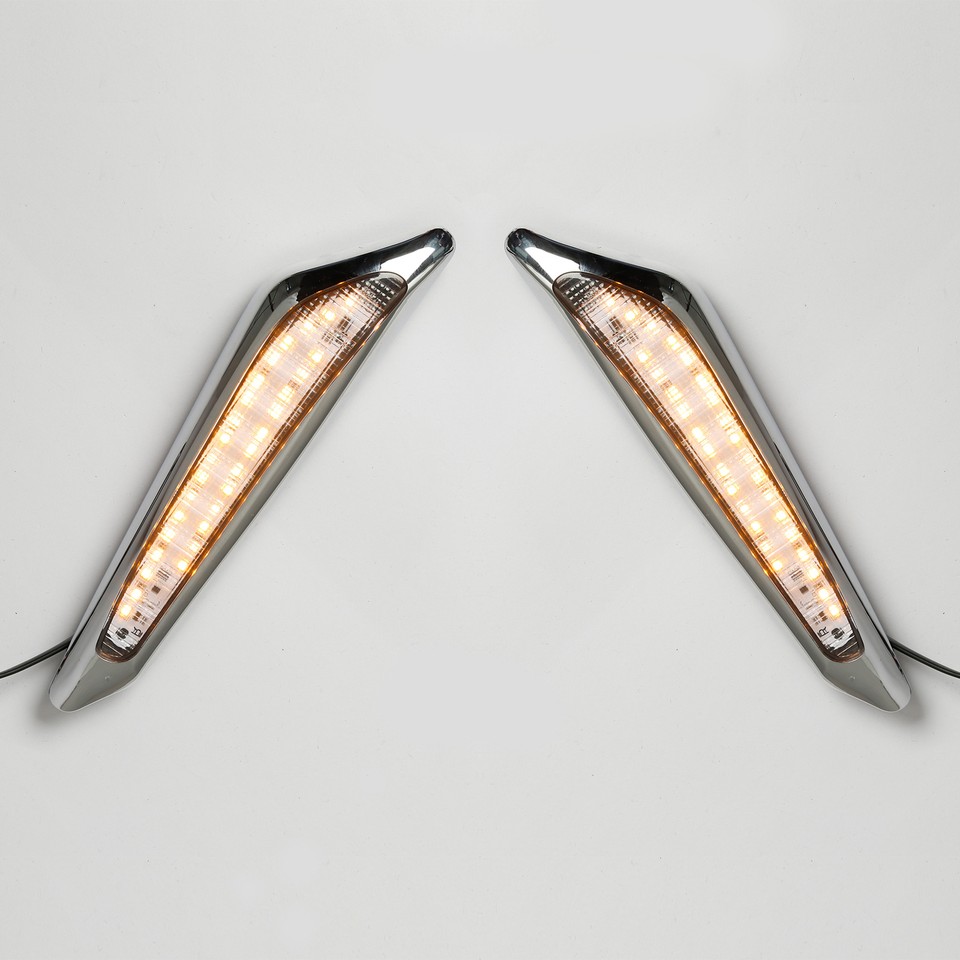 Front Fork Mounted LED Amber Light Fit For Honda Goldwing GL1800 2018 ...