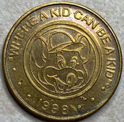 Chuck E Cheese 1998 Where a Kid can be a Kid Arcade Game Trade Token ...