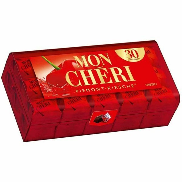 FERRERO Mon Cheri Cherry Filled Chocolate Candies, 30-Count Box for ...