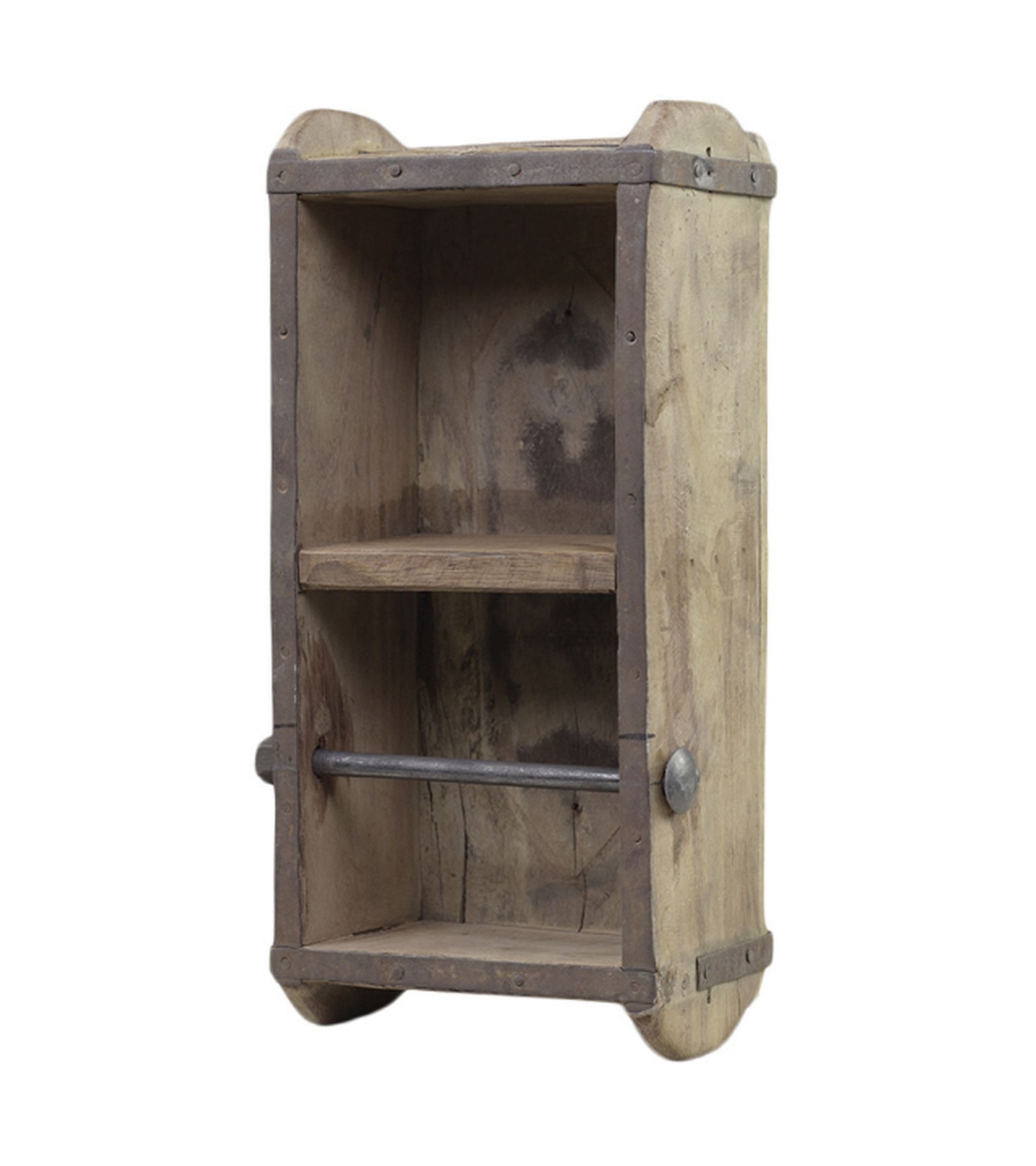 Toilettenpapierhalter WC Rollenhalter Wand Ziegelform Holz Chic Antique ...