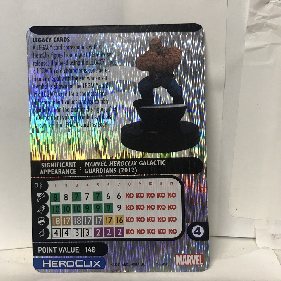 THING L038 Legacy Card Fantastic Four Foundation Avengers Grimm Marvel ...