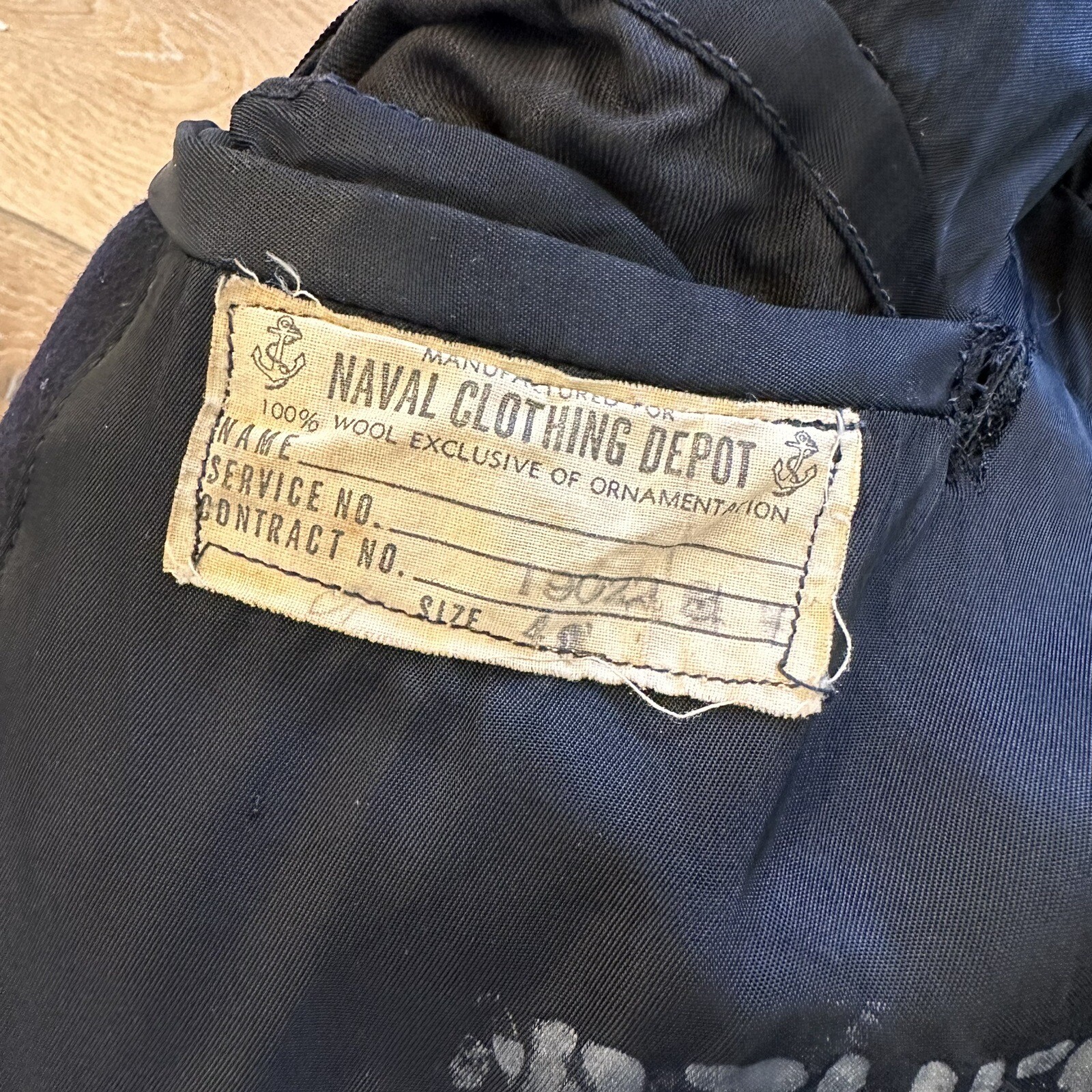 Vintage Military Jacket Men's 40 Naval Clothing Depot… - Gem