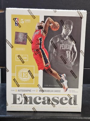 FACTORY SEALED 2019 20 ENCASED NBA HOBBY BOX 2 AUTOS! JA & ZION RCS ...