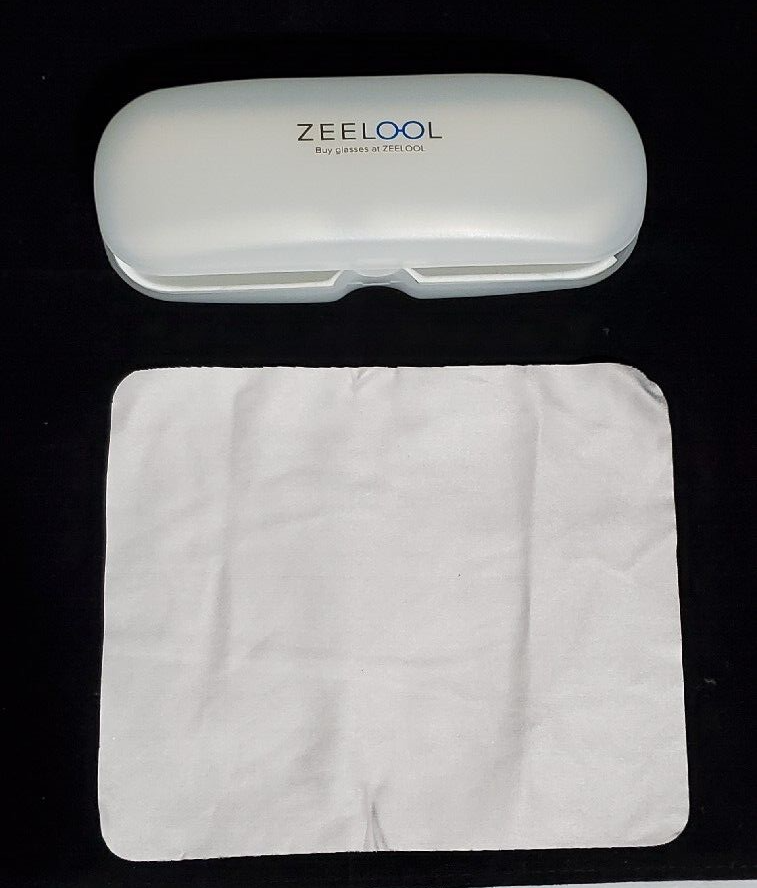 ZEELOOL Empty Eyeglass Hard Clamshell White Case with Cleaning Cloth | eBay