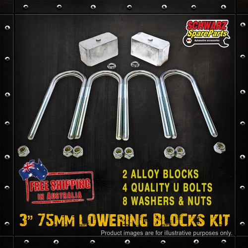 3"75mm Lowering Block kit for FORD FALCON AU BA BF INCL FPV 98-08 ...