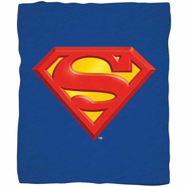 Superman Emblem Luxury Fleece Throw Blanket with Sewn edge Super Soft ...