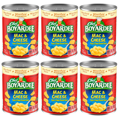6 CANS Chef Boyardee Mac and Cheese Macaroni 15oz Canned Pasta Sauce ...