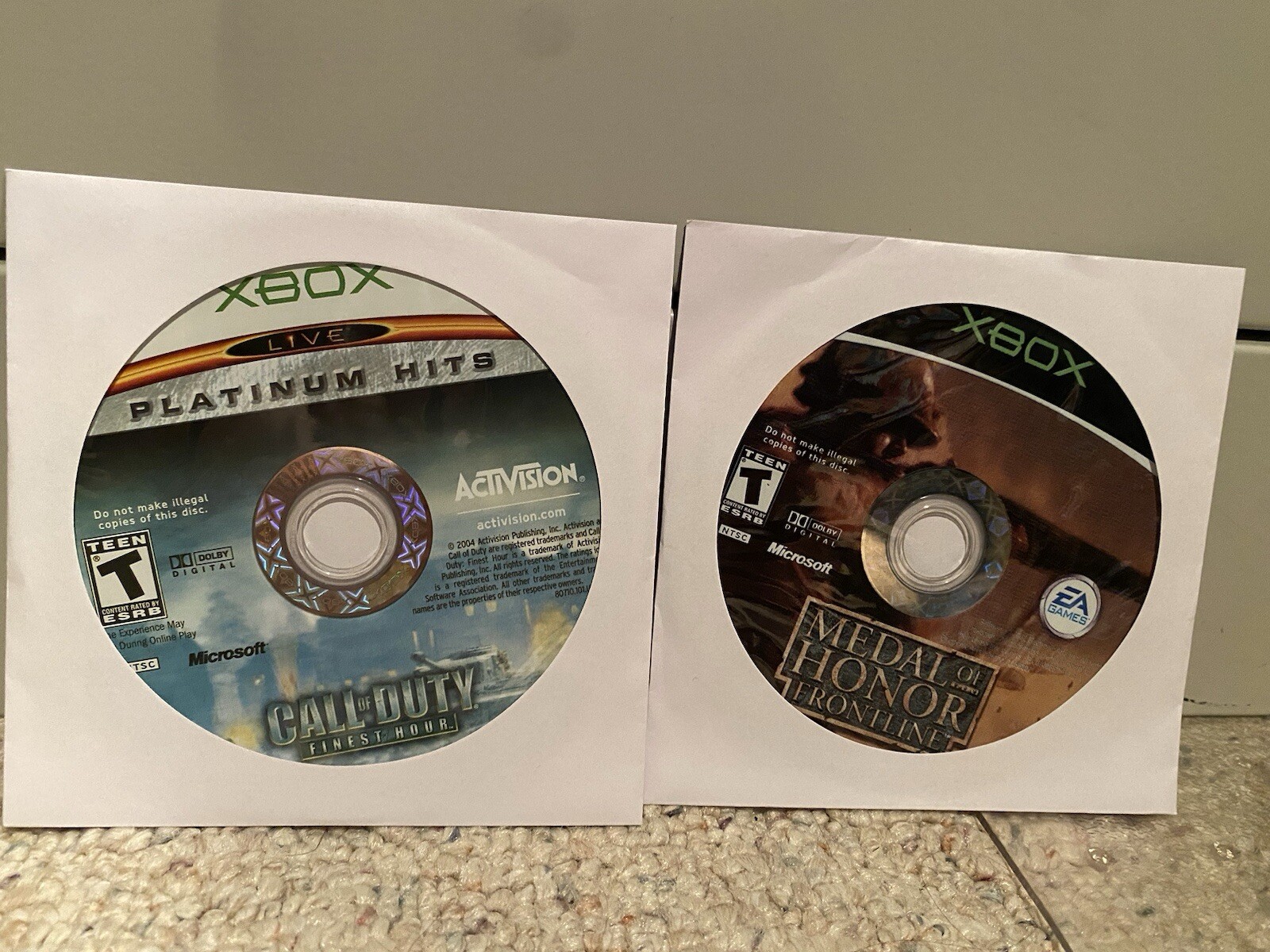 Call Of Duty Finest Hour And Medal Of Honor Frontline Xbox Games | eBay