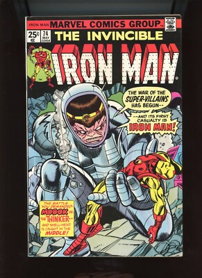 1974 Marvel, " Iron Man " # 74, M.O.D.O.K. appears on cover, U-PICK ...