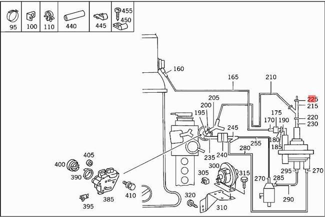 Genuine Mercedes W124 300E 300SE Set Of 2 Vacuum Hose Connector ...