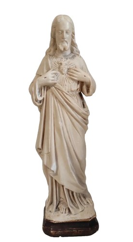 Magnifique Statue Du Christ au cœur estampillé BACCI 19 ème plâtre ? | eBay