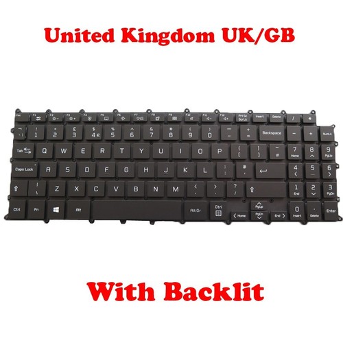 Backlit Keyboard For LG 16T90Q 16T90Q-K 16T90Q-K.AAC7U1 United Kingdom ...