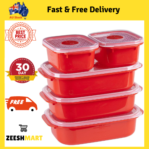 Decor Microsafe Oblong food containers storage Set leakproof plastic ...