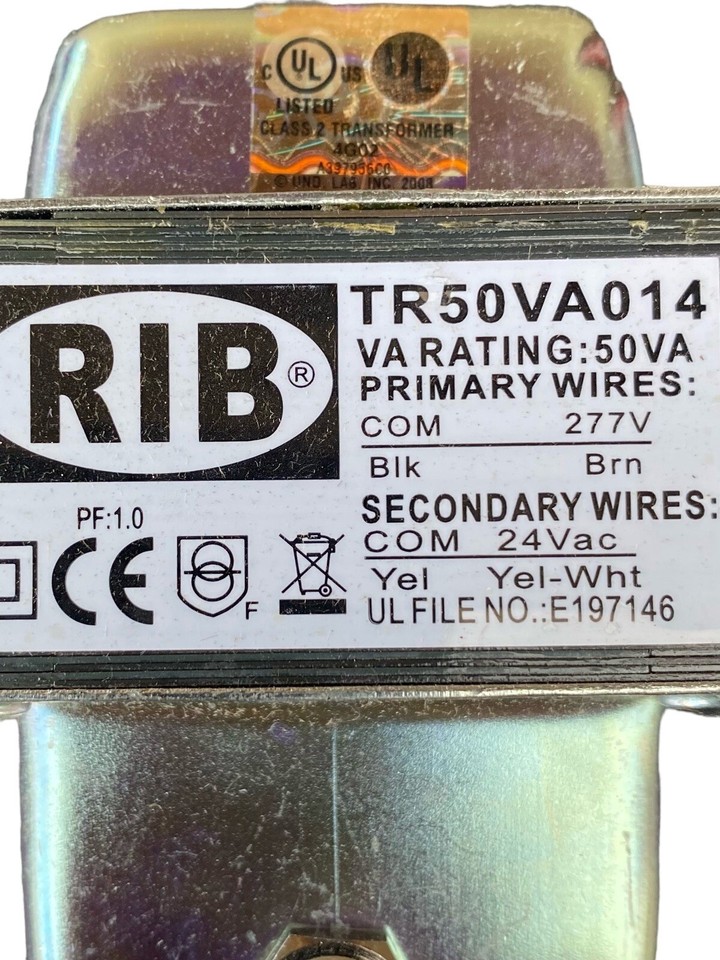 RIB Transformer TR50VA014 Primary 277v Sec.24VAC | eBay