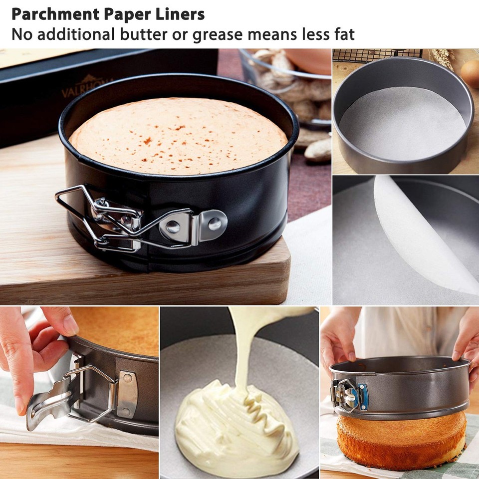 Springform Pan Set 4inch Mini Cake Pan 4 Pack Cheesecake Pan With 50 ...