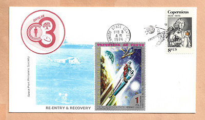 SKYLAB 4 RE ENTRY & RECOVERY FEB 8,1974 KSC REP DE GUINEA ASTRO SPACE ...