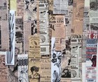Retro vintage newspaper magazine adds Junk Journal Stickers Stripe 40 ...