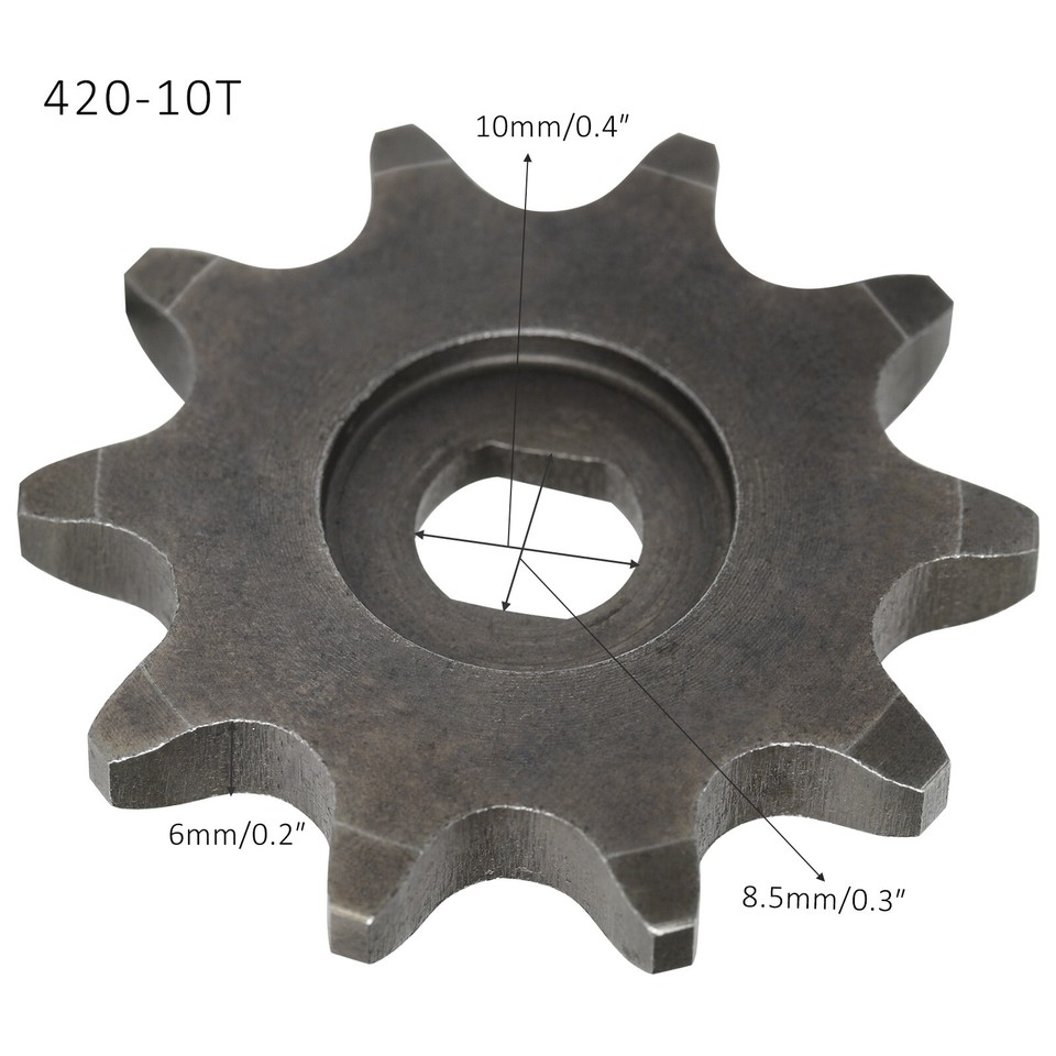 10 Teeth Motor Gear Sprocket for 420 Chain Electric Scooter Sprocket ...