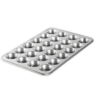 Nordic Ware 24 Cup Natural Aluminum Muffin Pan Durable Bakeware Made in ...