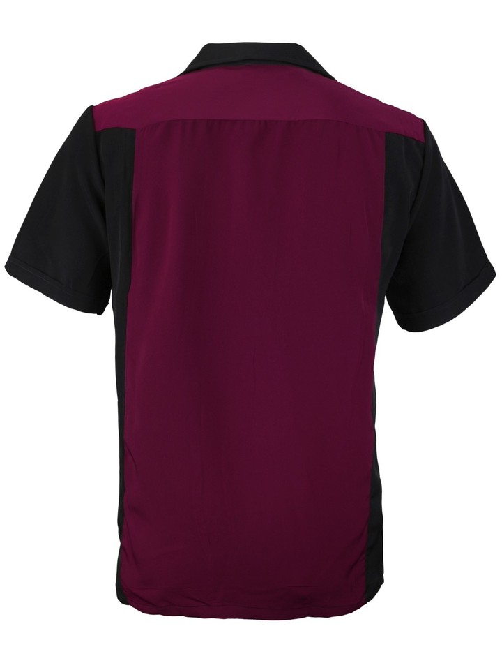 Men's Premium Retro Classic Two Tone Guayabera Bowling Casual Dress ...