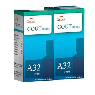 2 X Allen Homoeopathy A32 Gout Drops (30ml) | eBay