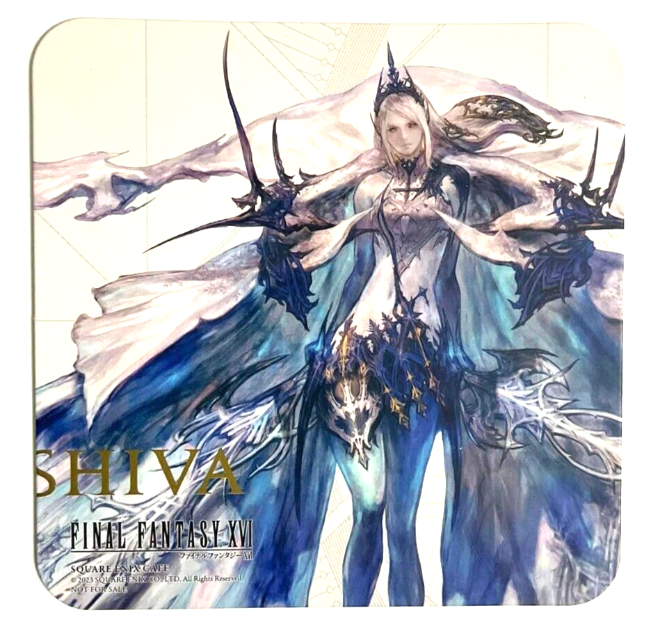 Final Fantasy XVI Square Enix Cafe Original Coaster Shiva FF16 Game JP ...