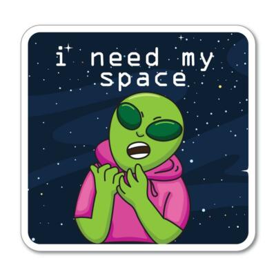 Give Me Space Sticker Decal Ufo Area 51 Space Laptop Funny Et | eBay