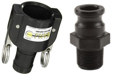 Banjo 100C 100F 125 P.S.I. Durable 1” Black Polypropylene Cam Lever ...
