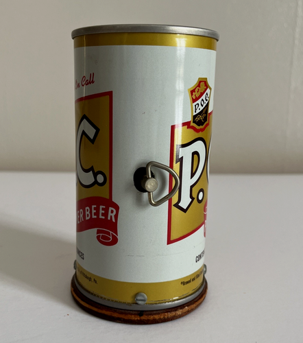 VTG Beer Can Music Box Playing Edelweiss P.O.C. Pilsener Steel 5-1/2 ...