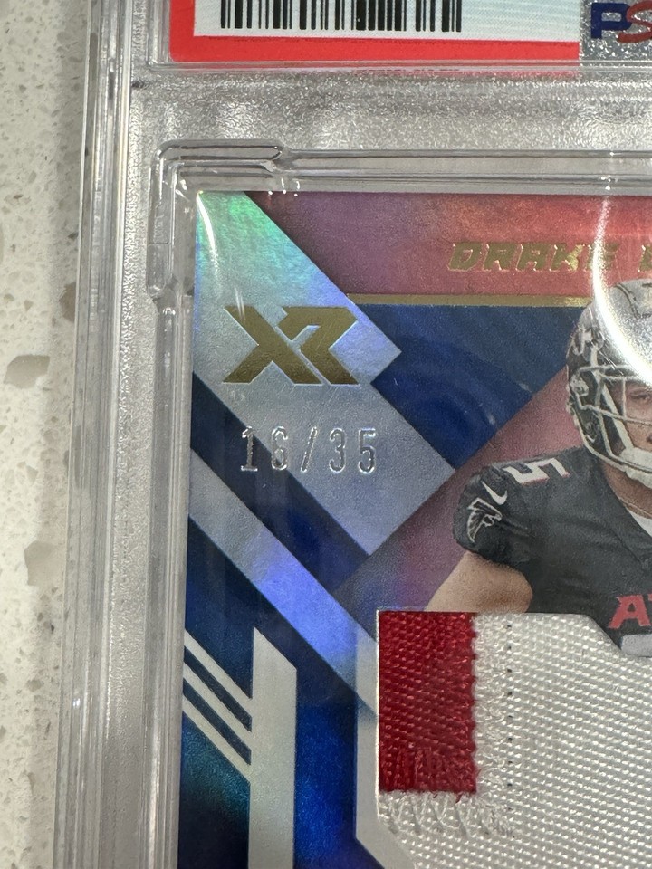 2022 Panini XR Rookie Swatch Autographs Drake London #207 PSA 10 /35 ...