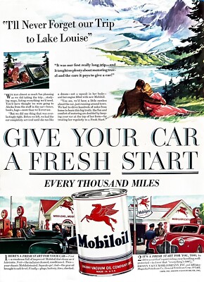 1941 MOBIL MOTOR OIL Original Large Vintage Print Ad Mobiloil | eBay