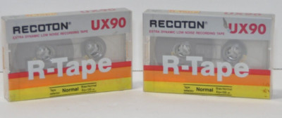 RECOTON UX 90 R-TAPE TYPE I BLANK CASSETTE TAPE LOT OF 2 | eBay