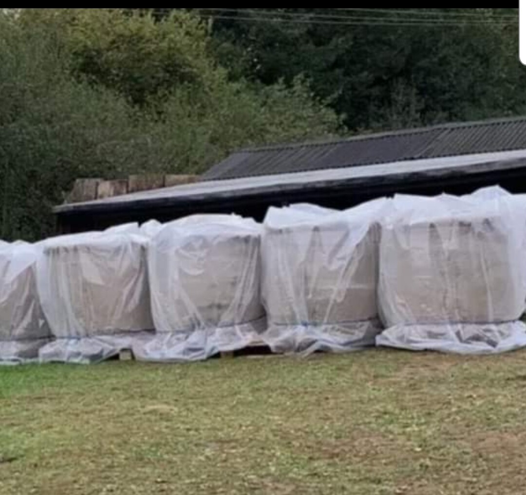 HAY 5FT HEAVY STRAW BIG ROUND BALE COVER BAG TIDY PLASTIC WATERPROOF ...