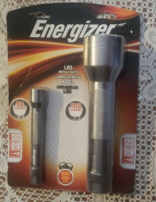 NEW Energizer 2Pk Metal Flashlight with Non-slip Textured Grip | eBay