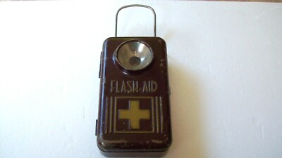 Vtg Flash Aid & Flashlight First Aid Kit Lewyt Products 1940's RARE 6 ...