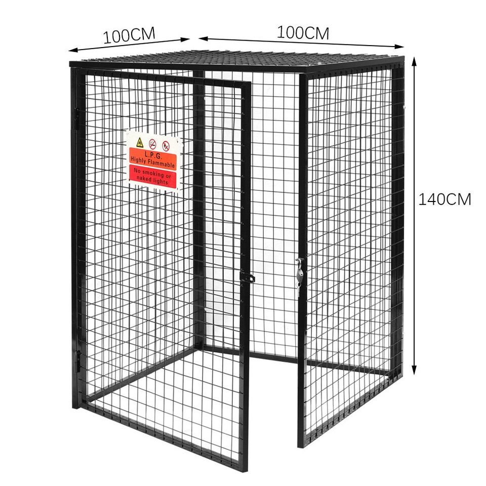 Gas Bottle Cage Cylinder Storage Security Galvanised Lockable Steel ...