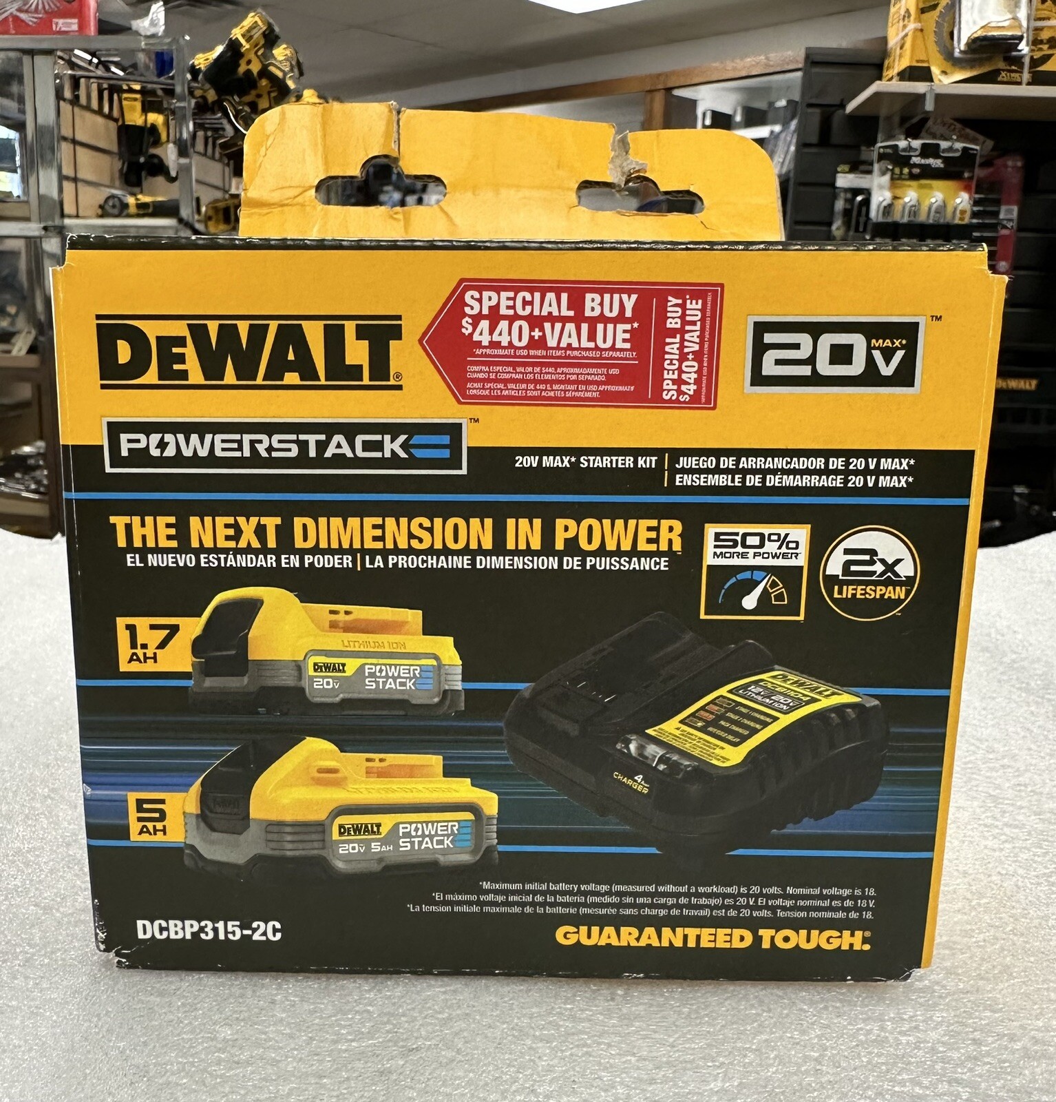 DeWalt DCBP315-2C 20V MAX 5Ah & 1.7Ah POWERSTACK Battery 2-Pack (2023YR ...