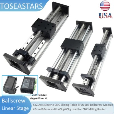 22-165lbs Ballscrew Linear Guide Slide Table Motoried Motion Stage ...