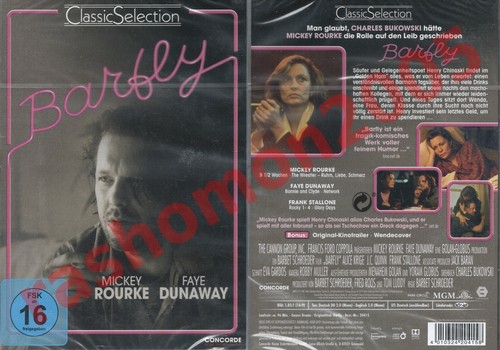 DVD BARFLY Mickey Rourke Faye Dunaway Alice Krige Charles Bukowski ...