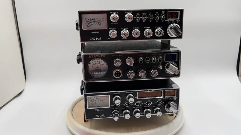 CB Ham Mobile Desktop Radio Stand Set, holds 3 radios equal size | eBay