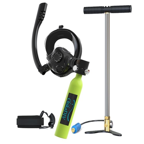 Mini Scuba Tank with Full Face Mask, 0.5L Lung Tank Sub Mask Combo - 6 ...