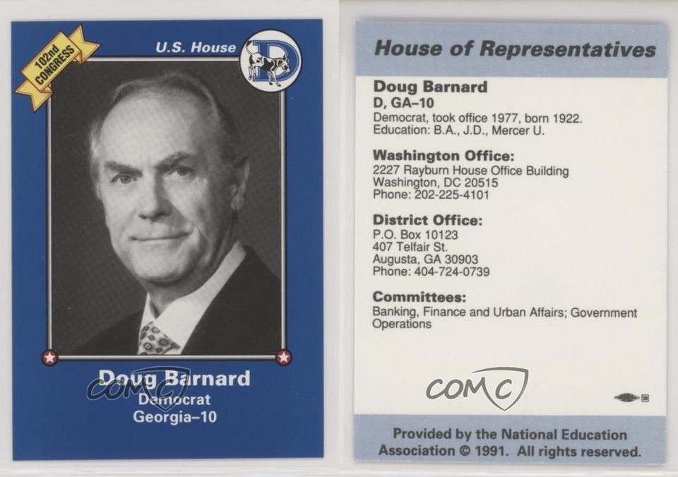 1991 National Education Association 102nd Congress Doug Barnard 0w6 | eBay