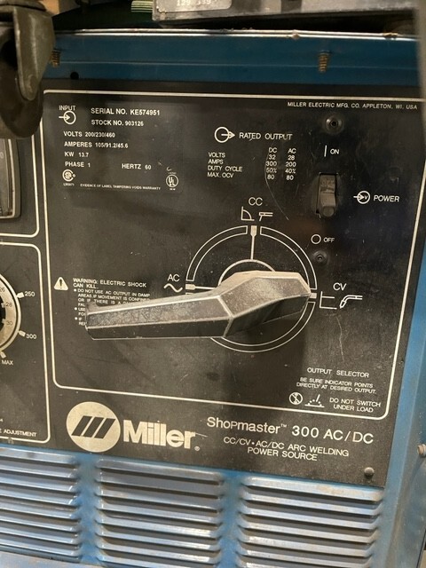 Miller Shopmaster 300 Welder AC/DC | eBay