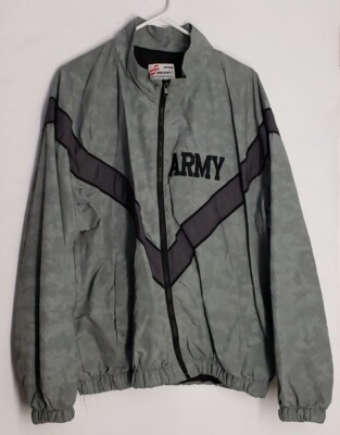 Army PT Jacket PFU Gray Reflective Camo Medium/Regular Zippered Pockets ...