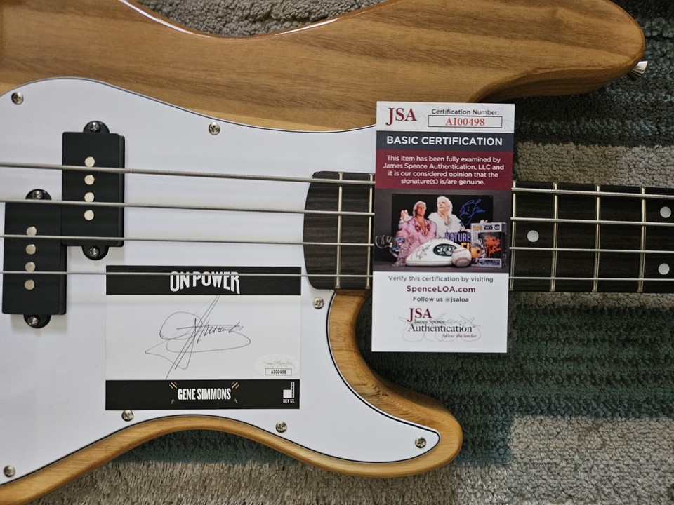 KISS - GENE SIMMONS SIGNED BASS GUITAR CERTIFIED AUTHENTIC WITH JSA COA ...