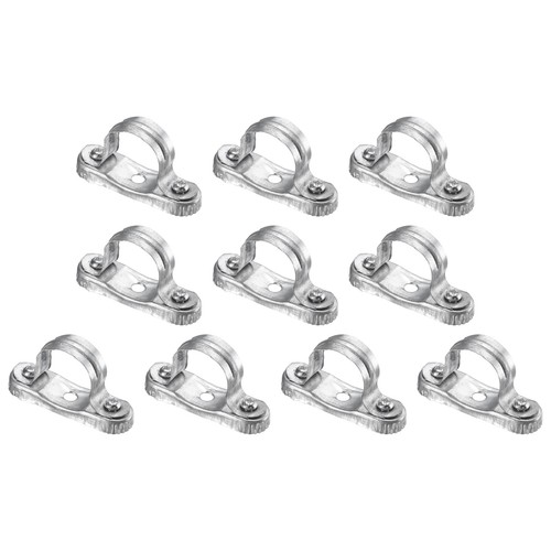 10Pcs Pipe Bracket Clamp M4 × 25mm Galvanized Steel Off-Wall Codes ...