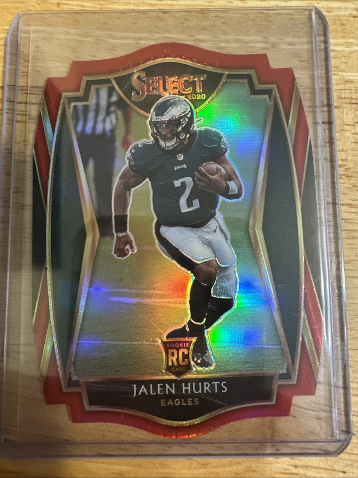 2020 Panini Select - Premier Level Jalen Hurts #150 Red Prizm Die-Cut ...