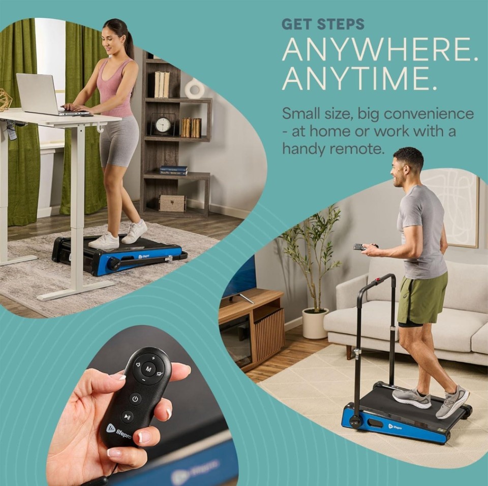 Lifepro Pacer Mini Walking Treadmill Portable Under Desk Compact Max ...