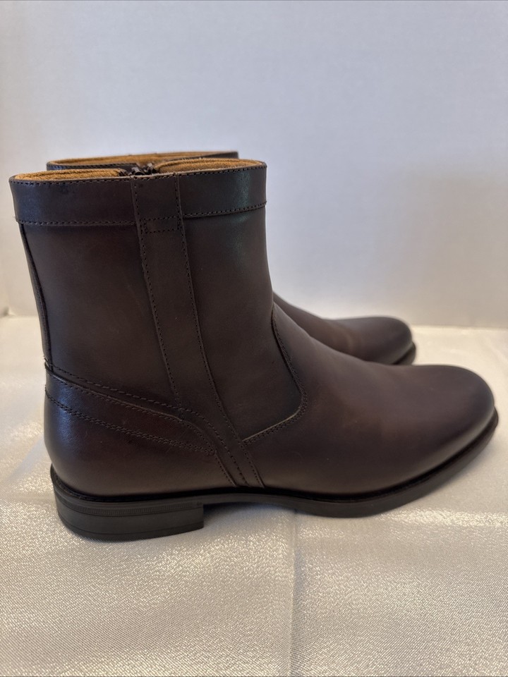 Florsheim Midtown Zip Leather Dress Boot Brown Men’s Size 9 D | eBay
