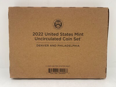 2022 US Mint Uncirculated Coin Set P-D 20 Total Coins in OGP Unopened ...